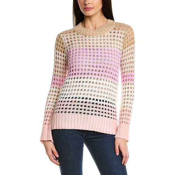 WISPR | Sweaters | Wispr Pointelle Stripe Silkblend Sweater | Poshmark